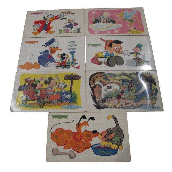 Disney | Dining | Vintage Set Of Walt Disney Placemats Laminated 96s ...